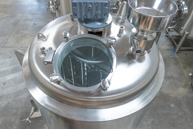 1000L Steam heated automatic 2 vessels conical beer brewhouse mashing ...