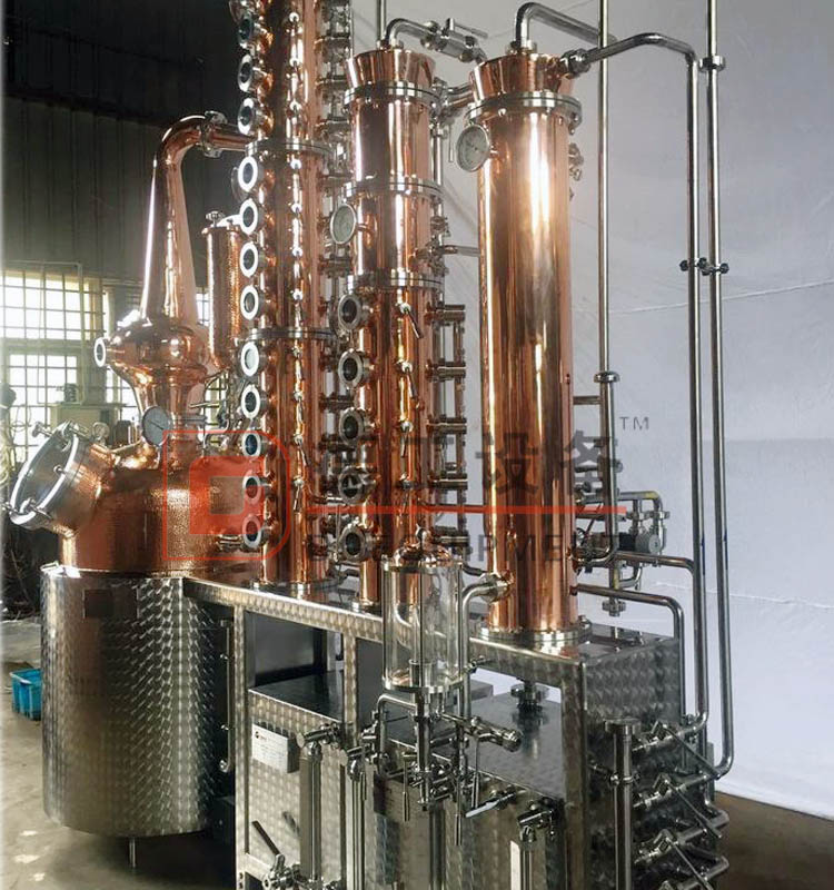 500L/800L High Quality Gin Whisky Distillation Equipment Copper ...